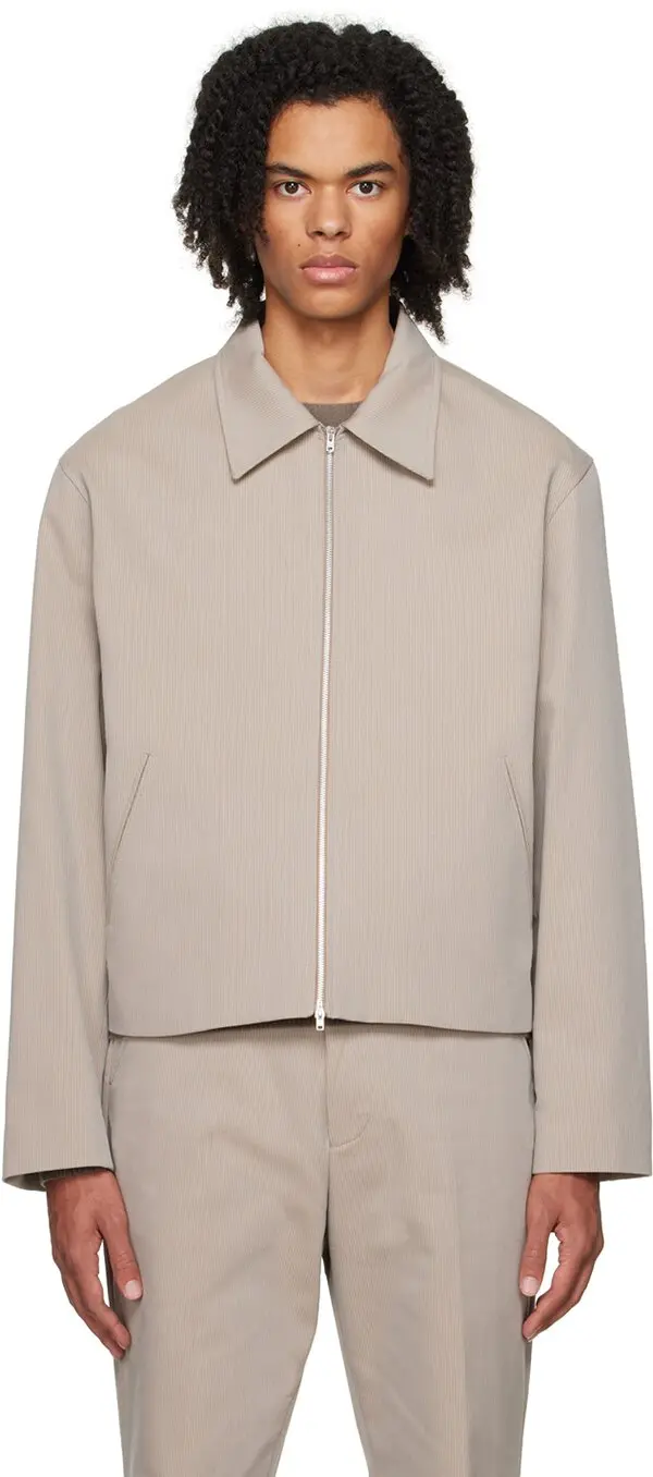 Our Legacy Taupe Mini Jacket In Lynx Grey Bedford So - 45